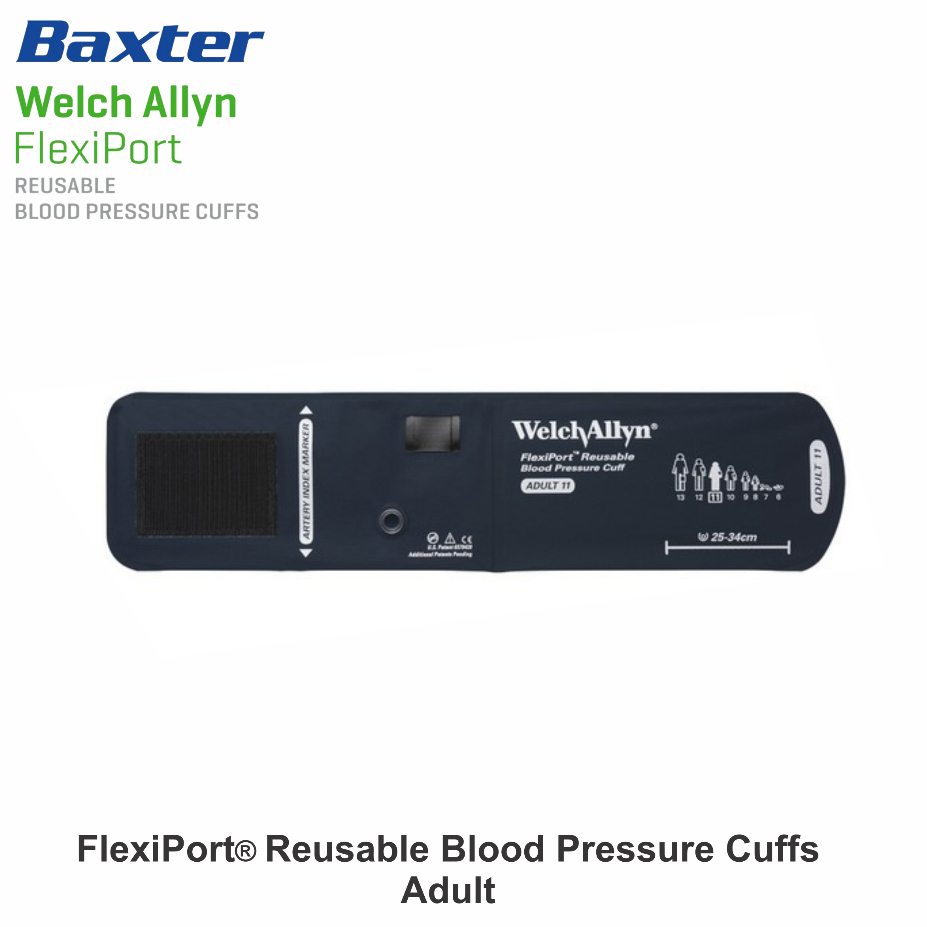 Welch Allyn Reuse-11 FlexiPort Reusable Blood Pressure Cuffs - Adult ...