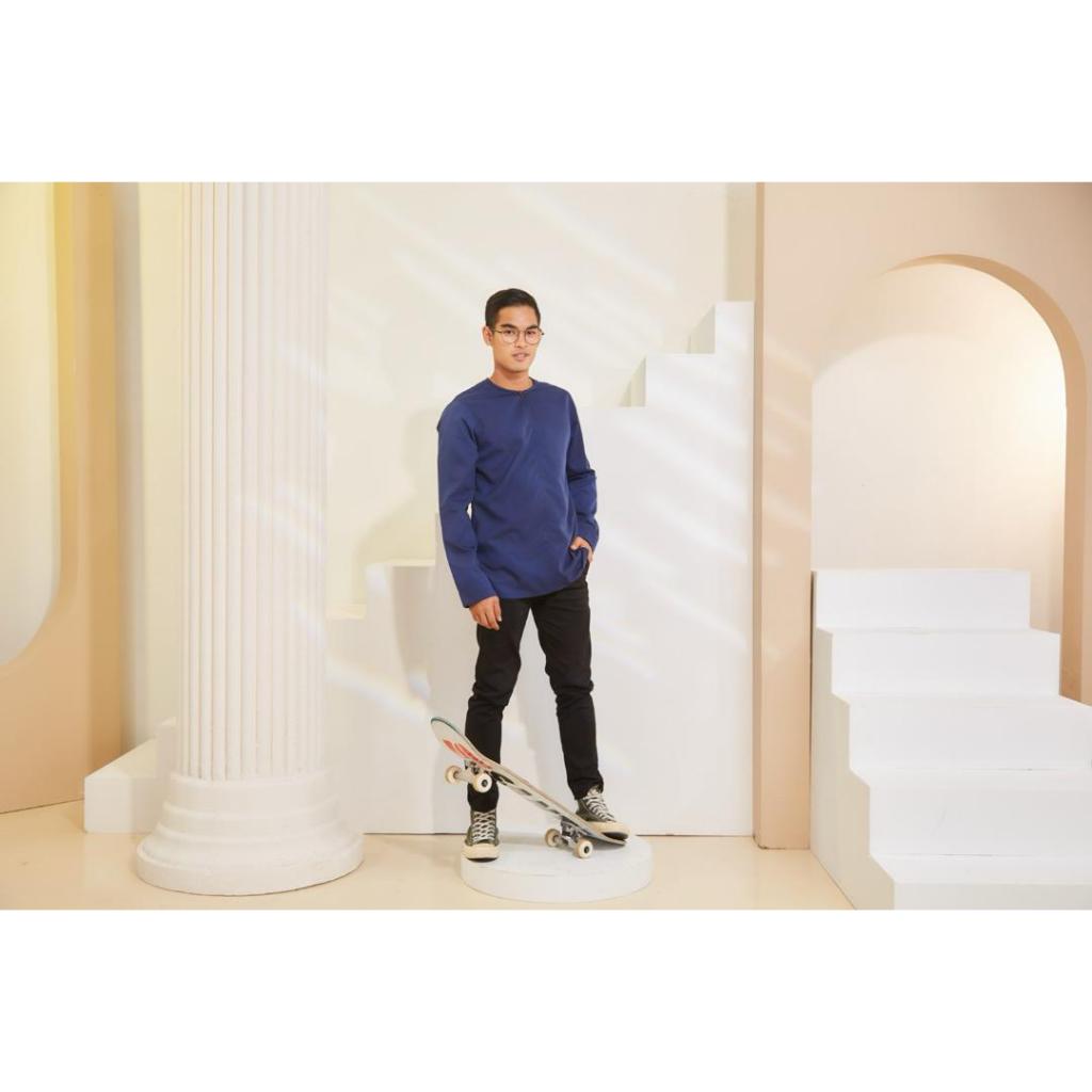 Kurta R’Mada | Rqal Exclusive | Navy Blue | Shopee Malaysia