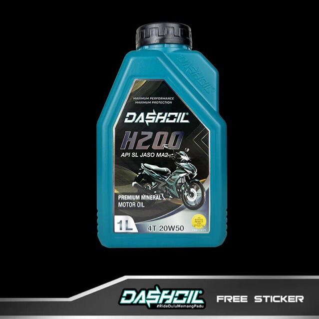 DashOil High Performance H200 4T 20w50 1L Mineral SL Motorcycle Engine ...