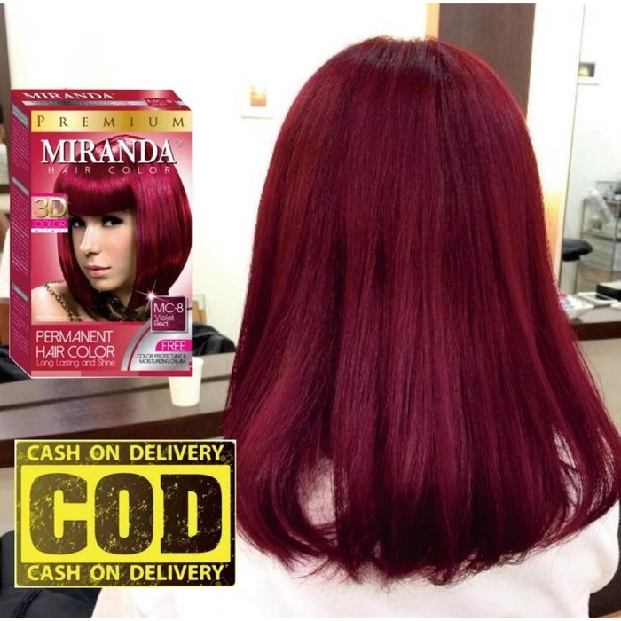 MIRANDA Hair Color MC8 VIOLET RED | Shopee Malaysia