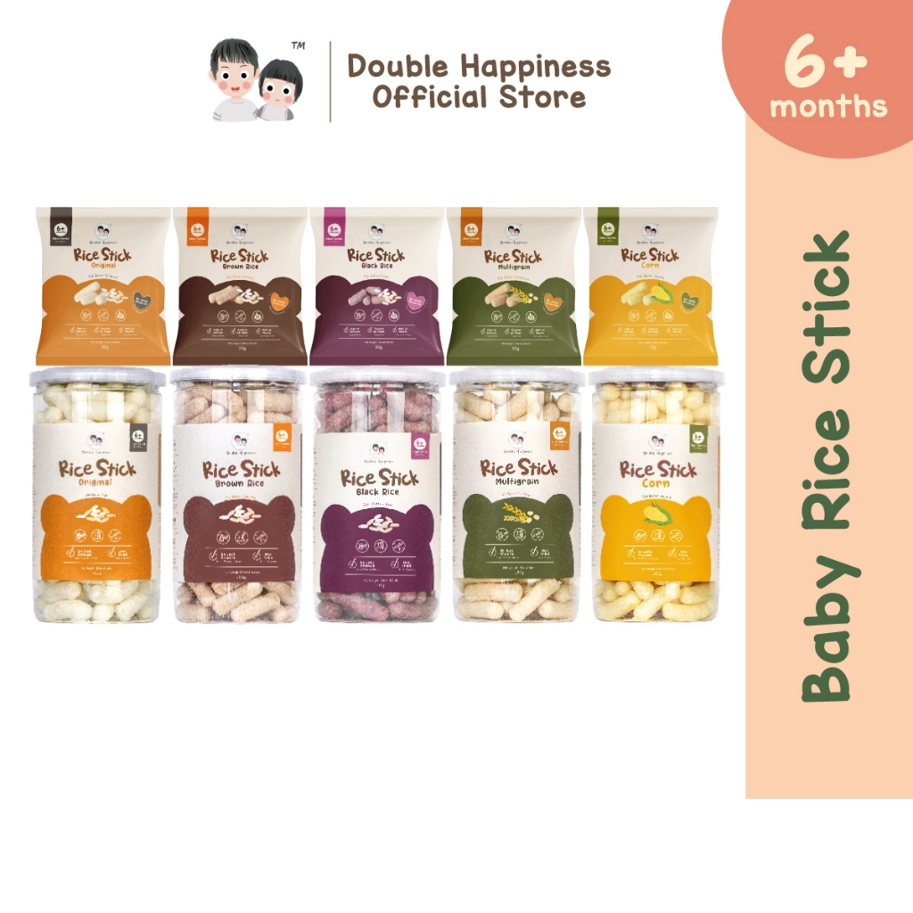 Double happiness rice stick for baby / baby puff / baby biscuit / 宝宝米饼 ...