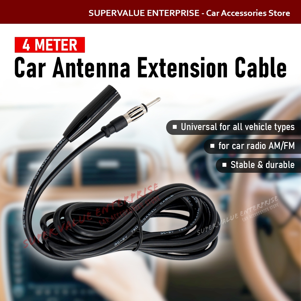 4M Car Radio Antenna/Aerial Extension Antenna/Cable 4M Coaxial Kabel ...