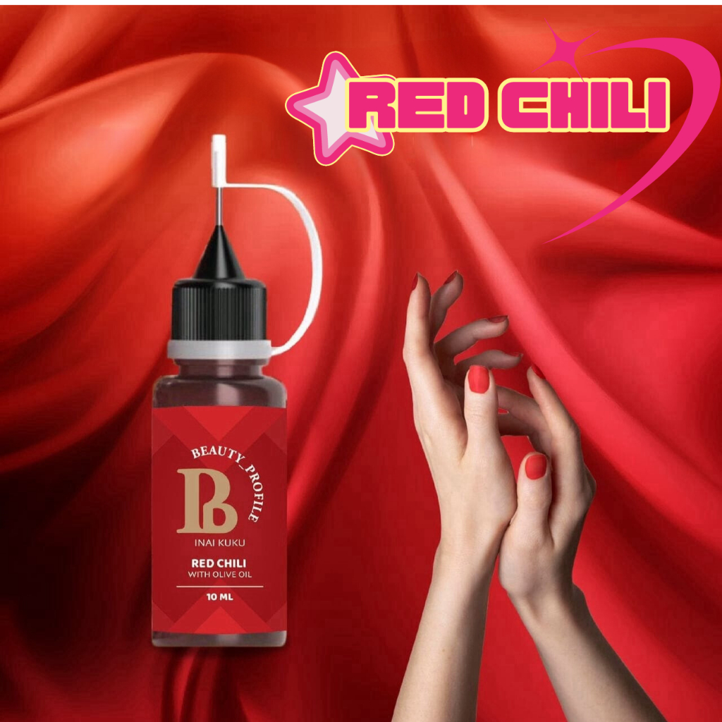 Beauty_Profile Kuku Inai Red Chili Cantik Free Buffer Inai Henna ...