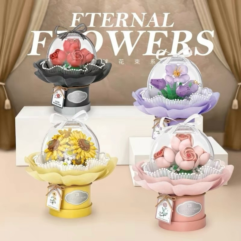 LOZ IDEAS Mini Block Eternal Flower Series Bouquet Anniversary Wedding Birthday Deco Gift ...