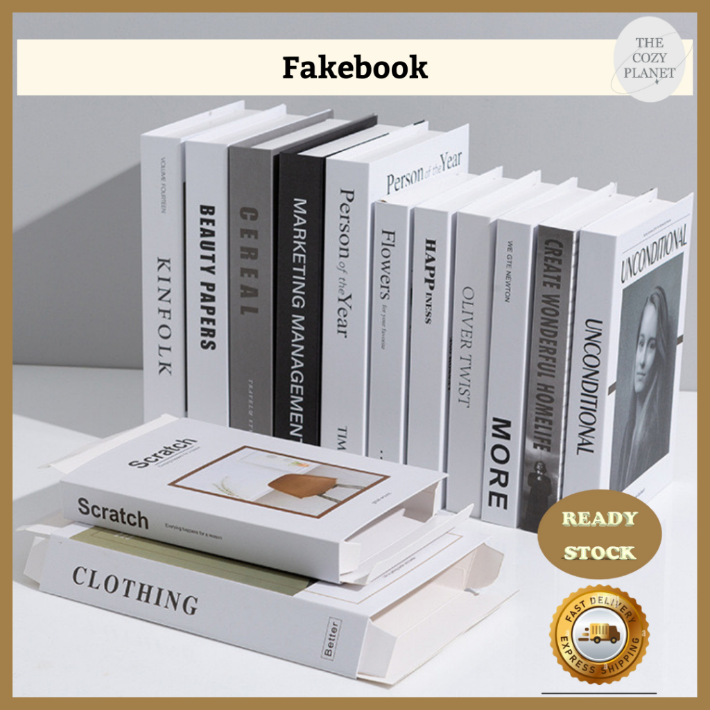 Fake Design Book Simulation Display Home Living DIY Decor Coffee Table ...