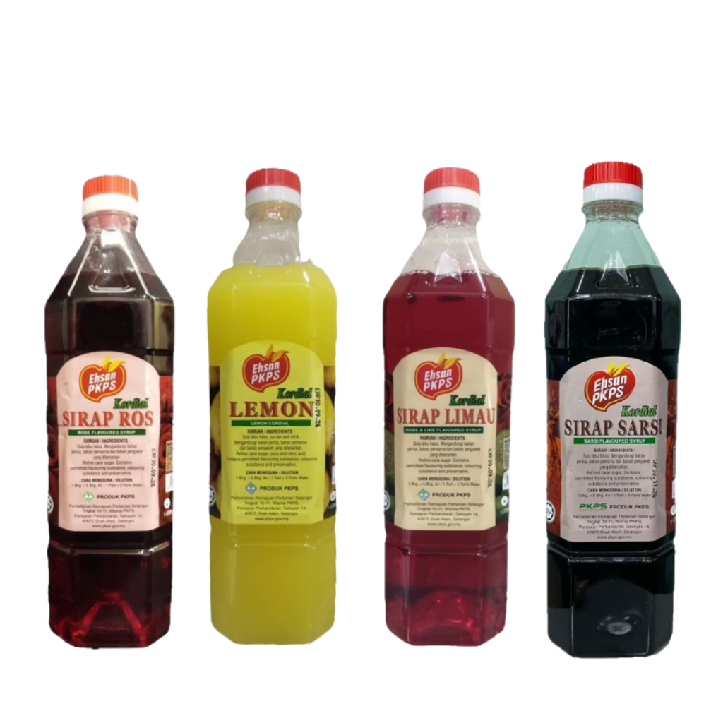 Kordial Sirap Limau, Sirap Ros, Sarsi & Lemon (1 liter) | Shopee Malaysia