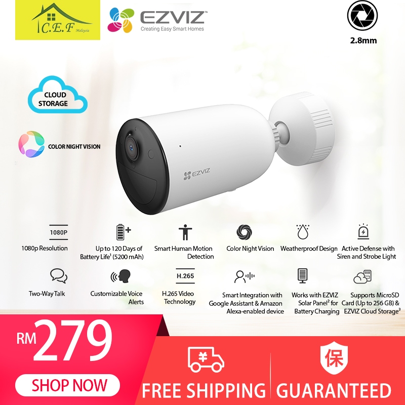(READY STOCK)Ezviz CB3 1080P Standalone Battery Powered Smart Human ...