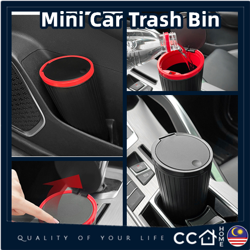 Car Dustbin Mini Car Trash Bin Can Cup Size Front Row Mini Storage ...