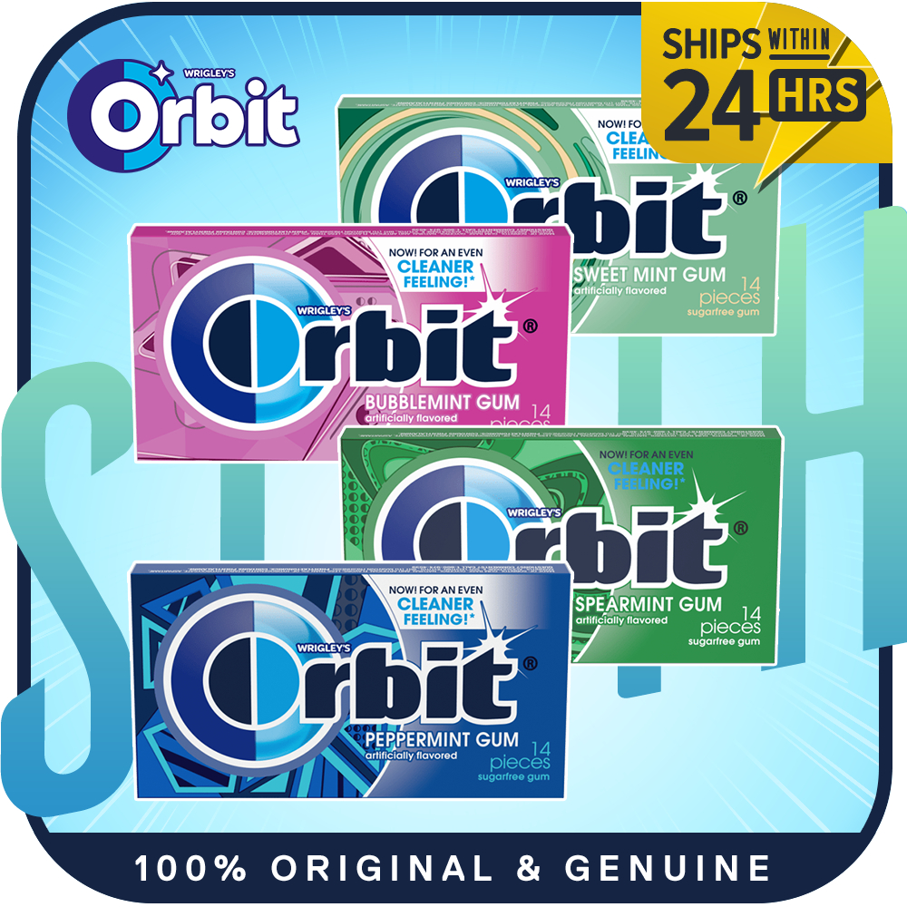 GENUINE ORBIT Sugar Free Chewing Gum | Strawberry / Peppermint / Sweet ...