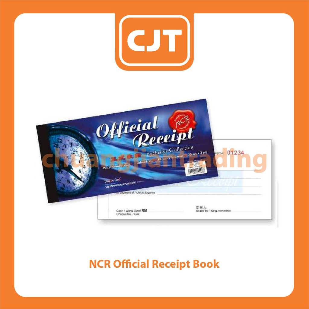 ORIGINAL Official Receipt Book NCR SBS 0009, 1pcs | Shopee Malaysia