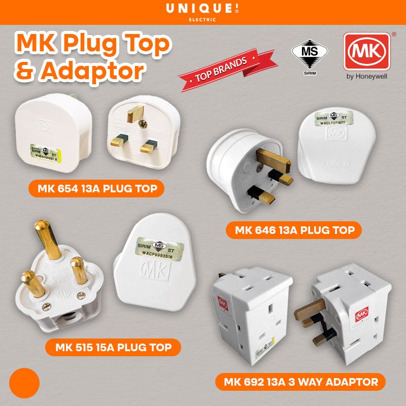MK PLUG TOP & ADAPTOR 654/646/515/692 (SIRIM APPROVED) | Shopee Malaysia
