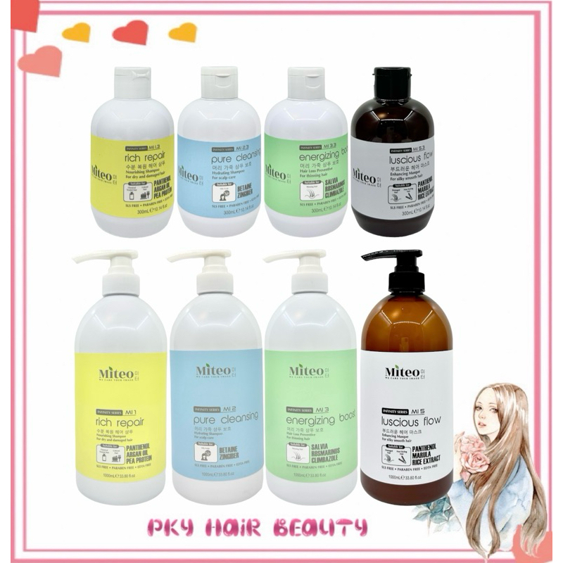 MITEO HAIR SHAMPOO ( RICH REPAIR / PURE CLEANSING / ENERGIZING ANTI ...