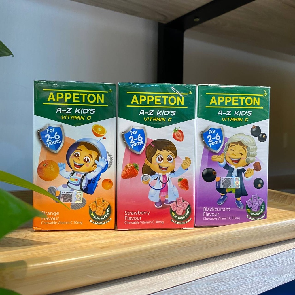 APPETON A-Z KID'S CHEWABLE VITAMIN C 30MG TABLETS (2-6 YEARS) | Shopee ...
