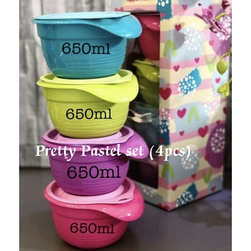 Tupperware Pretty Pastel set (4) | Shopee Malaysia