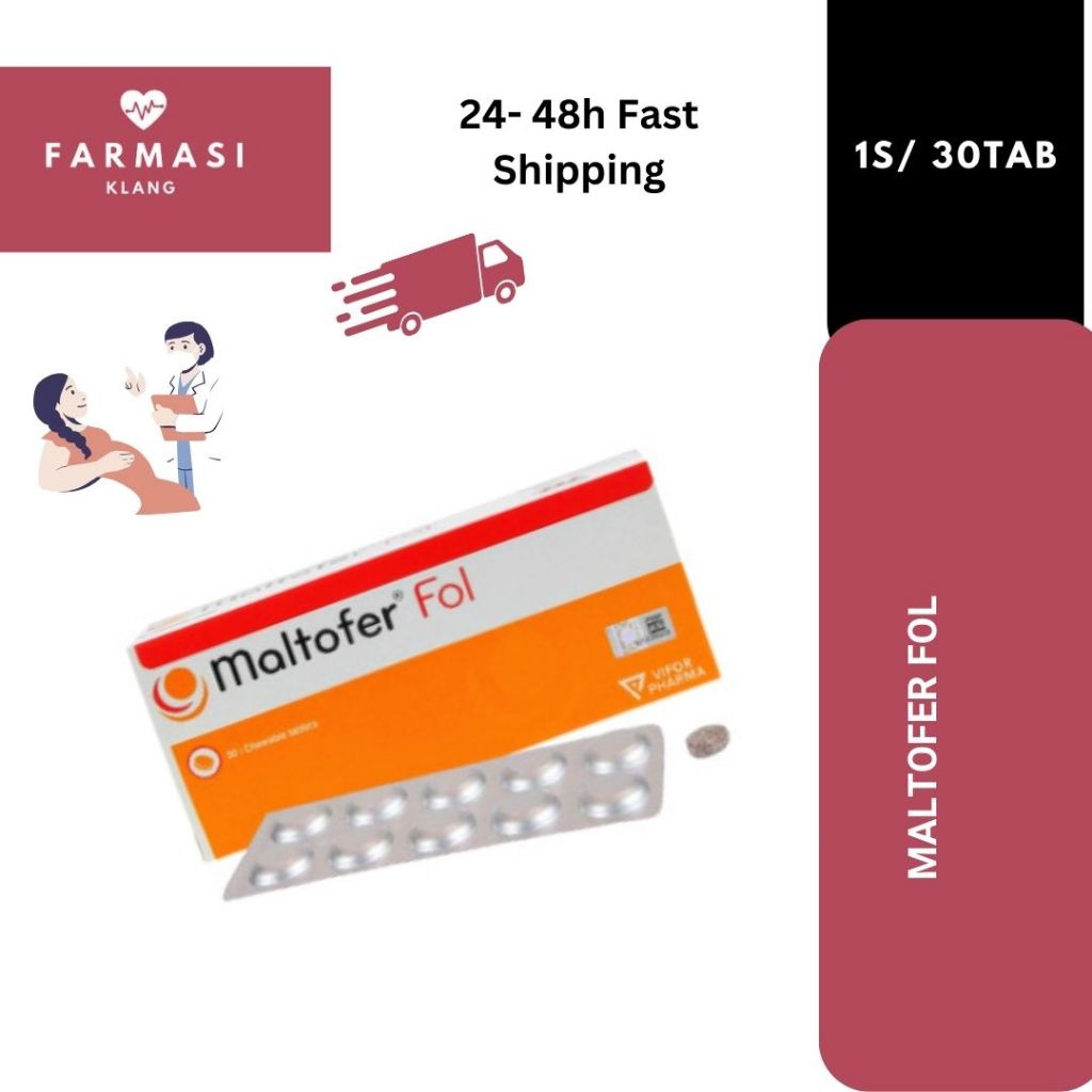 Maltofer Fol Iron Folic Acid Chewable Tablets 1 Strips / (30's ...