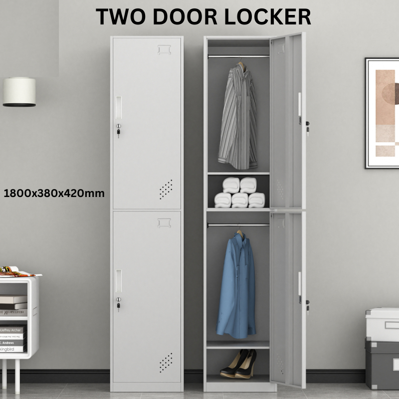 ELITE Heavy Duty 2 door Locker Key High Quality Steel Metal Cabinet ...