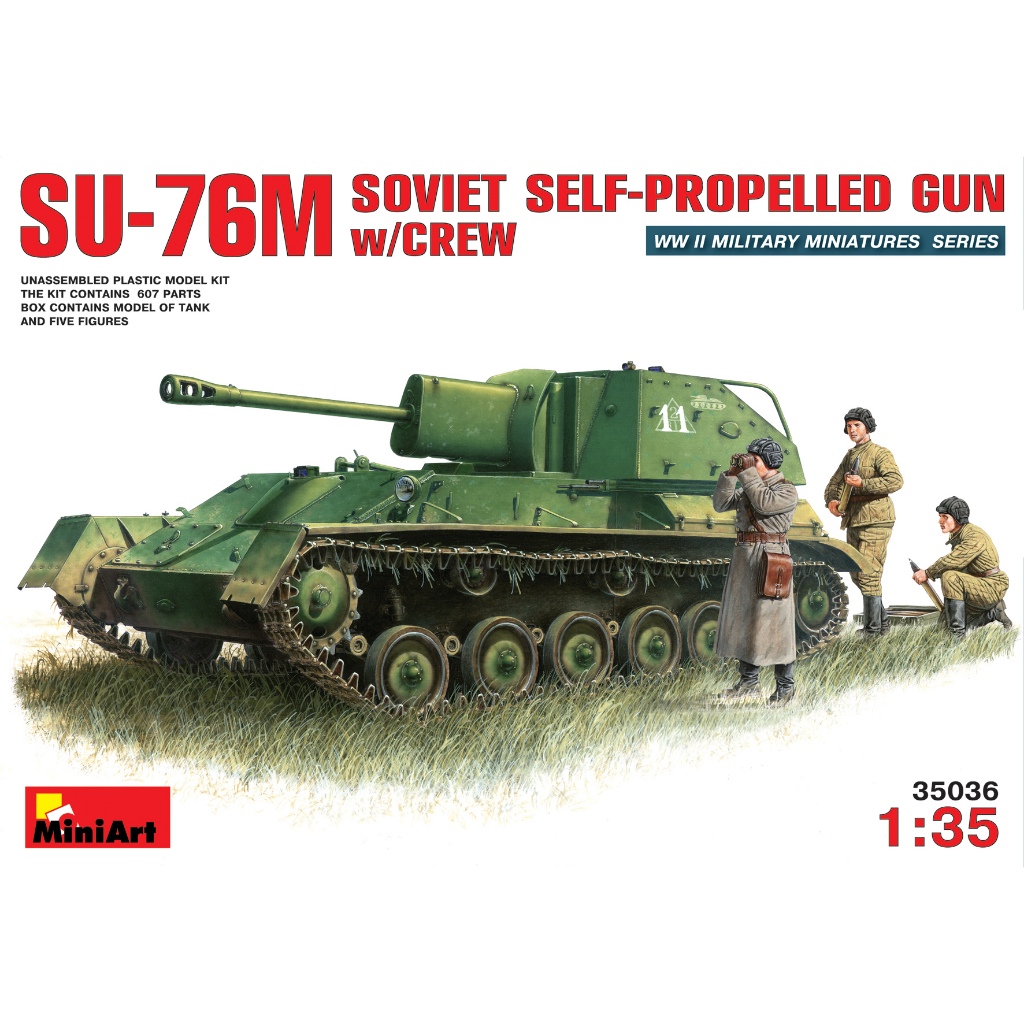 MiniArt 35036 1/35 SU-76M SOVIET SELF-PROPELLED GUN w/CREW | Shopee Malaysia