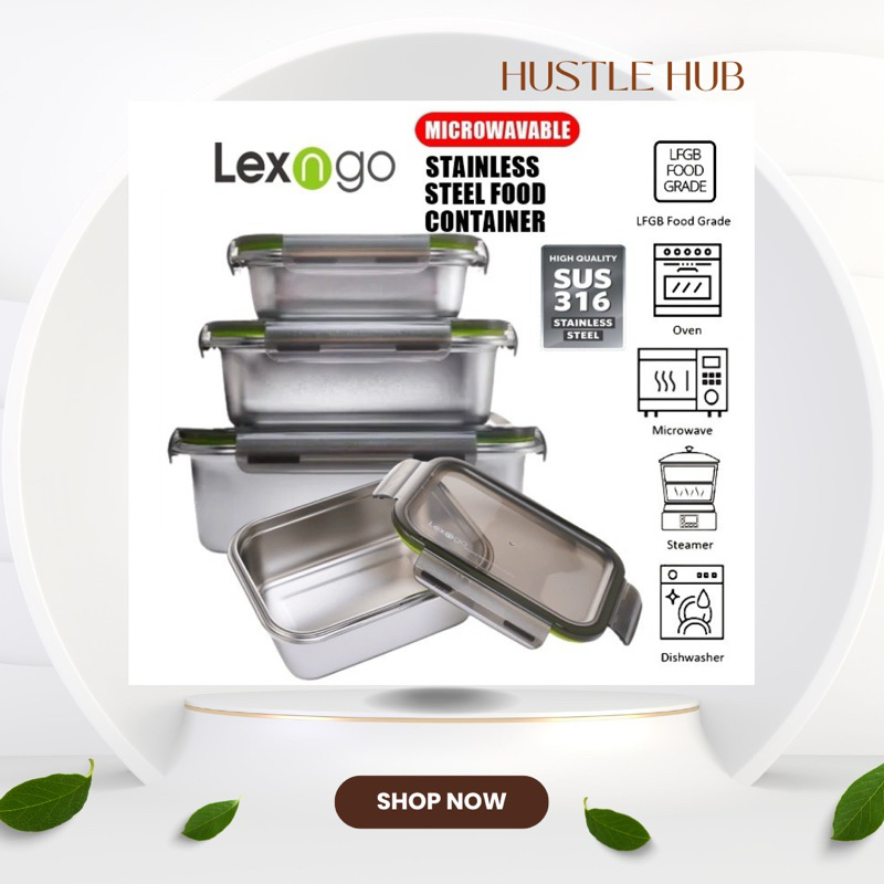 SafeStor LEXNGO: Microwave-Friendly, Leak-Proof Stainless Steel SUS316L ...