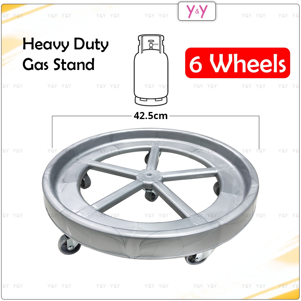 Rayaco Heavy Duty 6 Wheels Gas Stand / Gas Tong Trolley Base Roller Pot ...