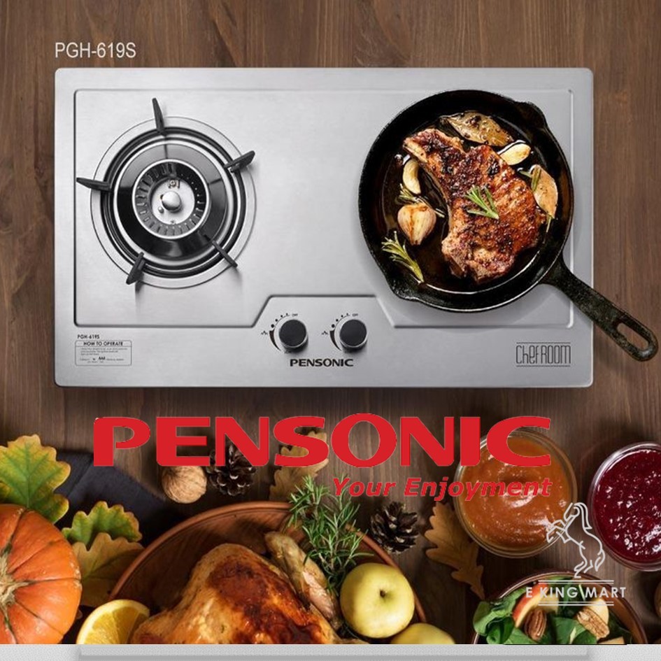 PENSONIC Stainless Steel Built In Hob Gas Cooker Gas Stove 7.7kW High ...