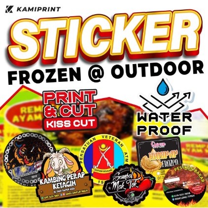 STICKER FROZEN KALIS AIR [3CM - 6CM] | Shopee Malaysia