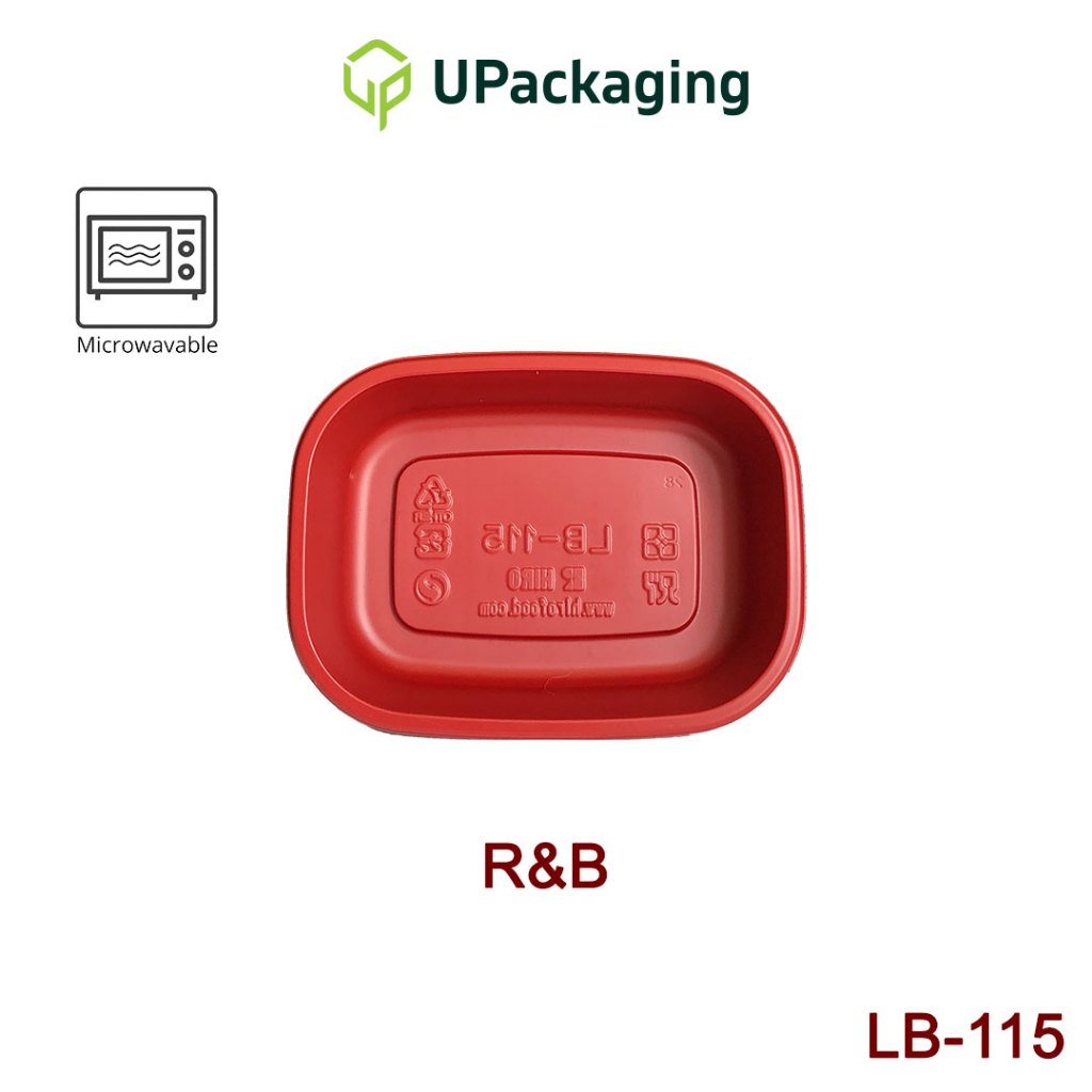 [50 Pcs] LB115 PLASTIC LUNCH BOX Container LB-115 Disposable Red ...