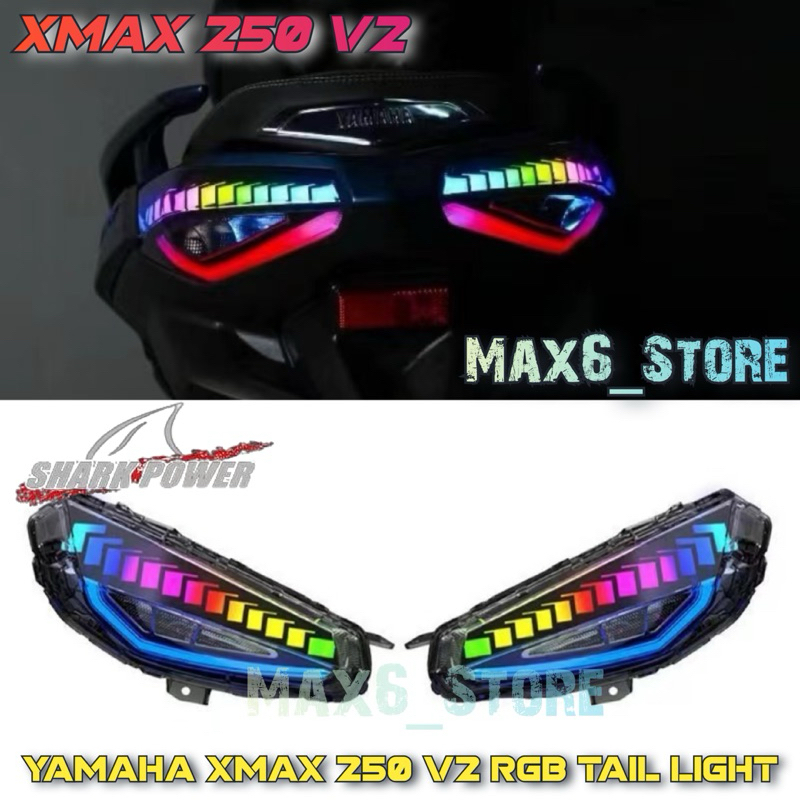 YAMAHA XMAX V2 LED TAIL LAMP LAMPU BELAKANG XMAX250 SHARK POWER RGB ...