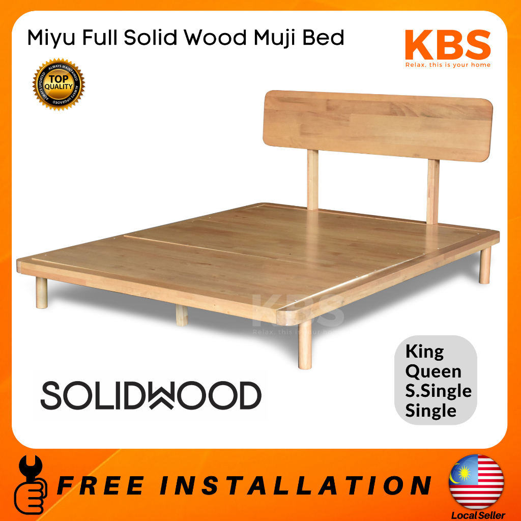 (FREE Installation+Shipping) KBS Miyu Full Solid Base Muji Bed / Muji ...