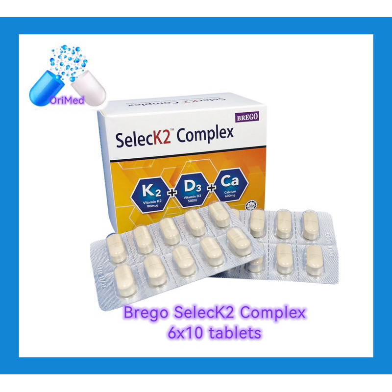 Brego SelecK2 Complex 6x10 Tablets ( Calcium + vitamin D3 + vitamin K2 ...