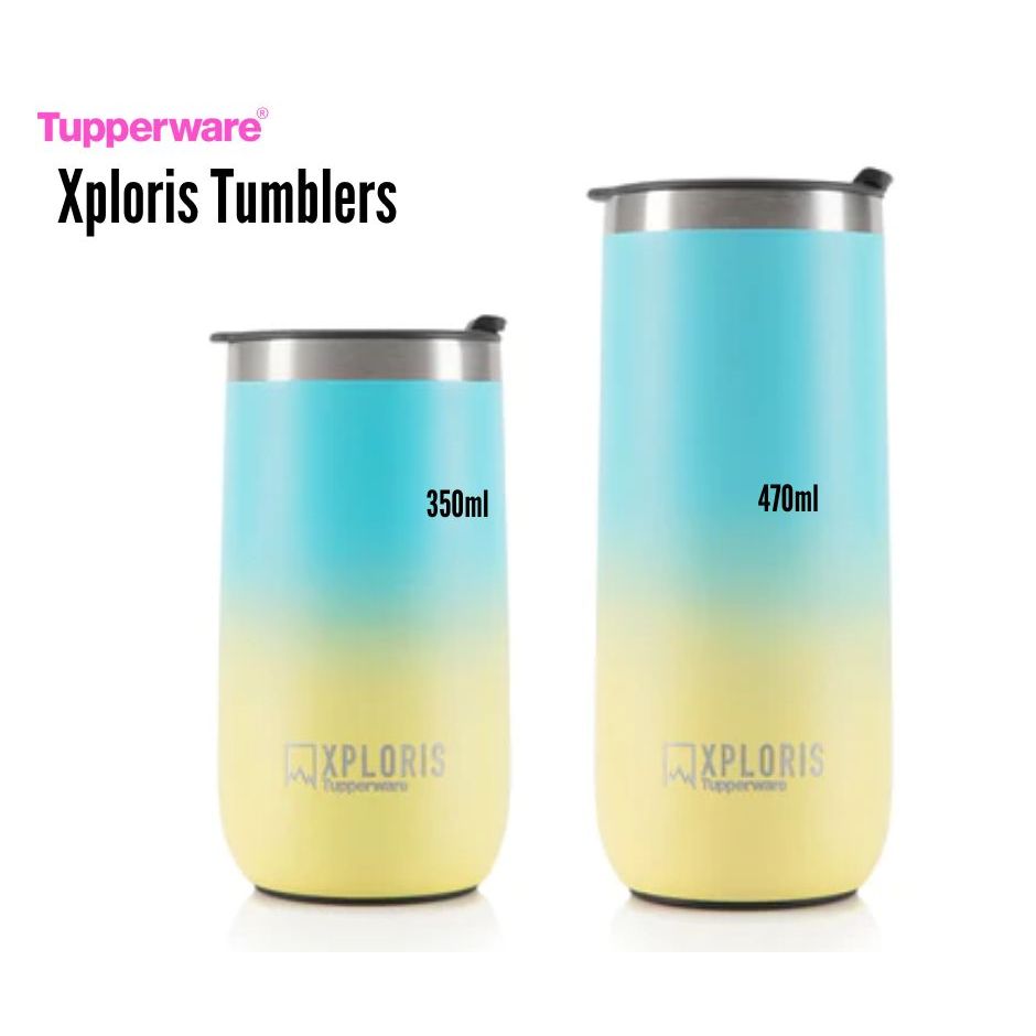 TAKN Tupperware Xploris Thermal Tumbler 350ml 450ml Bekas Air Panas ...