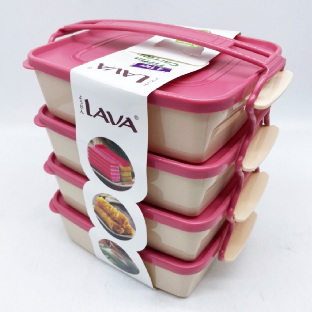 LAVA Tiffin Carrier Air Tight Lunch Box Stackable Food Container ...
