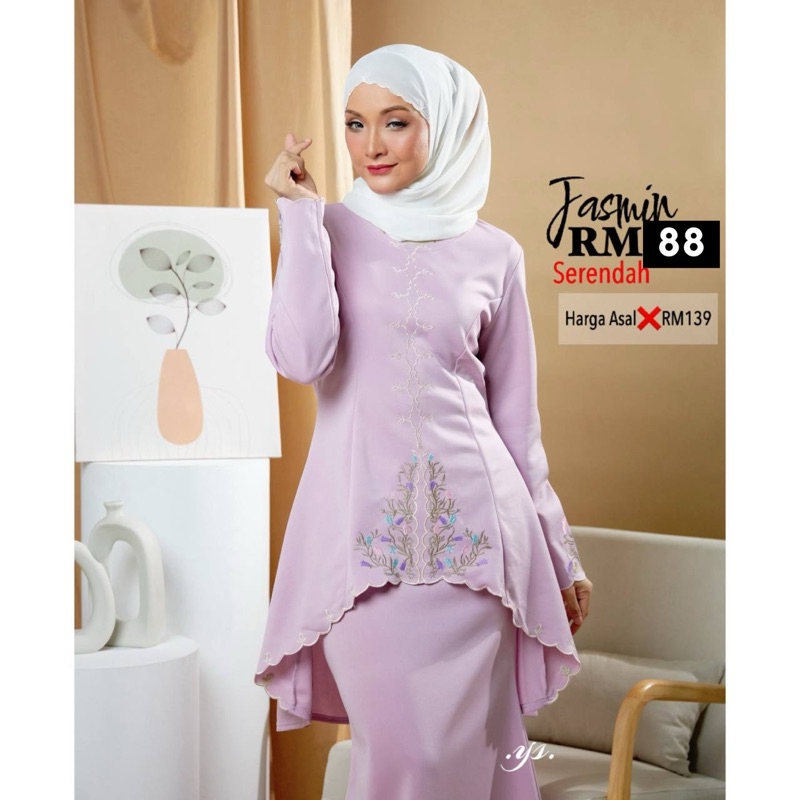 🔥BAJU KURUNG FISHTAIL JASMIN SULAM BRIDESMAID RAYA🔥 | Shopee Malaysia