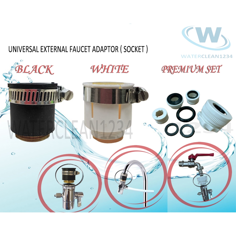 Universal External Faucet Adapter ( Socket Water Filter ) For Connect Water Filter Diverter ...