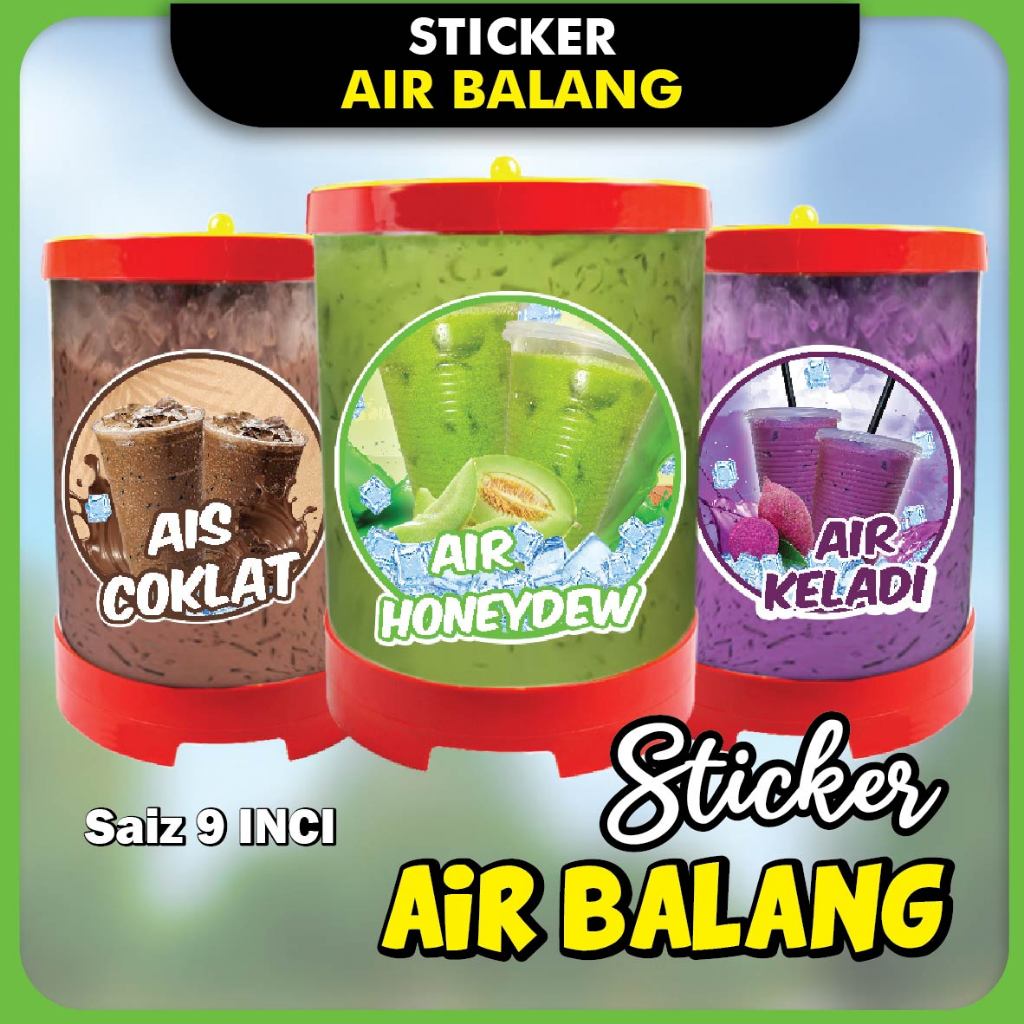 Sticker Balang Air Waterproof Design Bulat / CP80 | Shopee Malaysia