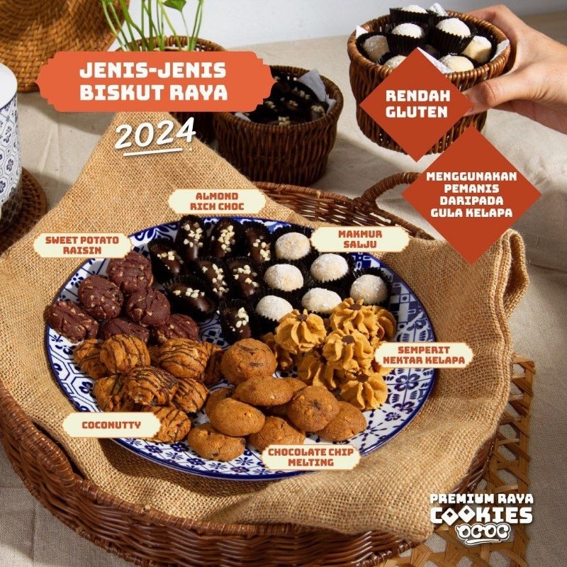 Biskut Raya Premium OCOC Raya Cookies Low Gluten Healthy Choice ...