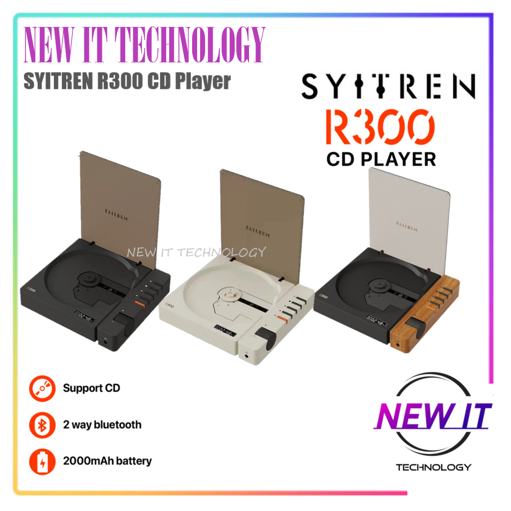 SYITREN R300 CD Player 2000 mAh Battery 2 Way Bluetooth Support Common ...