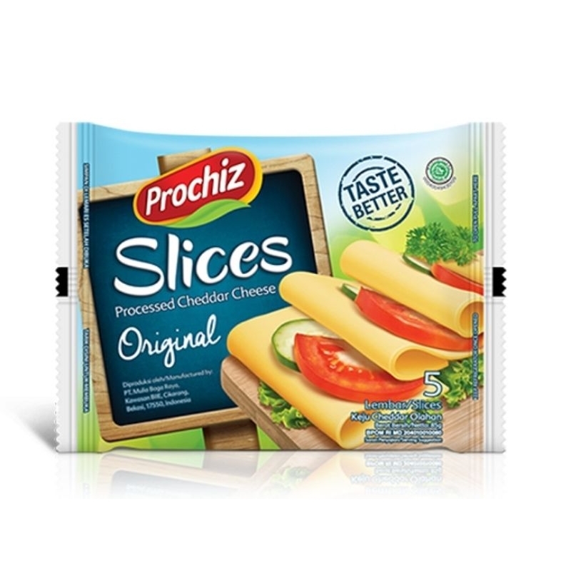 PROCHIZ SLICE CHEDDER PRODUK HALAL INDONESIA 5 LEMBAR SETIAP PACK ...