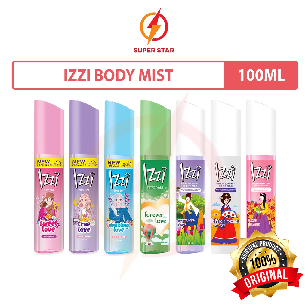 Izzi Body Mist 100ml (Dazzling Love/Forever Love/Sweet Love/True Love ...