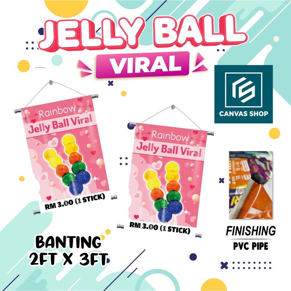 🔥READY STOCK🔥 Bunting Banner Jelly Ball Viral / Fruity Jelly Agar-Agar ...