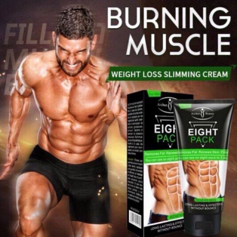 EIGHT PACK CREAM krim pembina otot burning muscle cream pelangsing ...