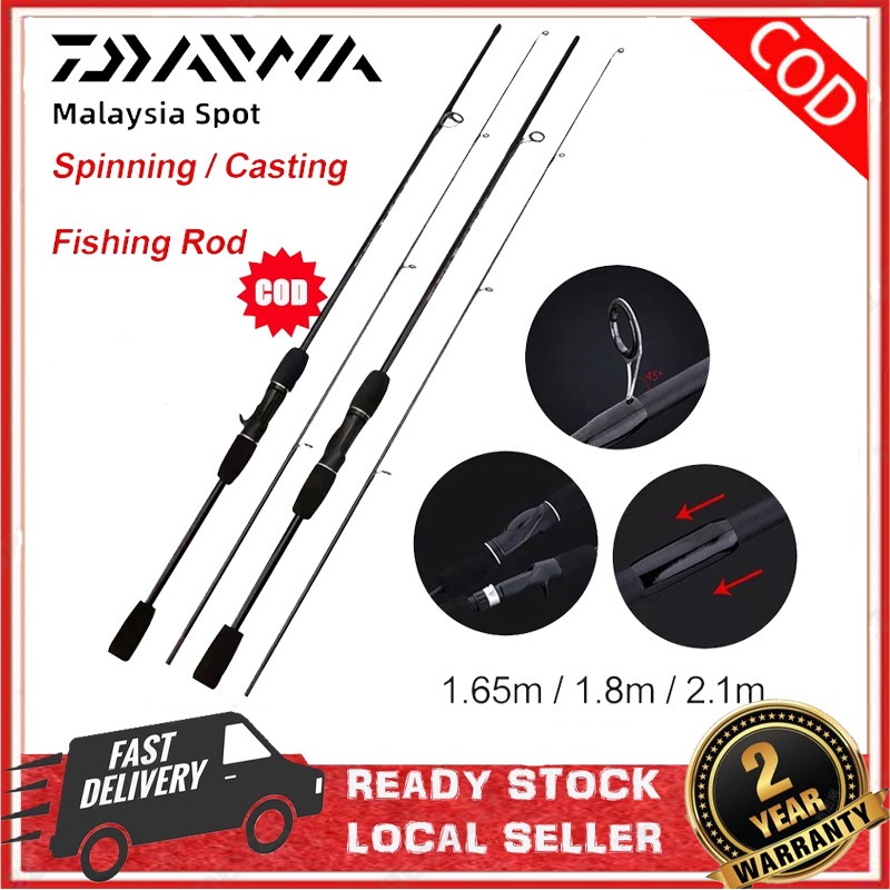 DAIWA Rod Fishing Rod Batang Pancing Spinning Rod Joran Pancing Laut Pantai Casting Rod 1.6M-3 ...