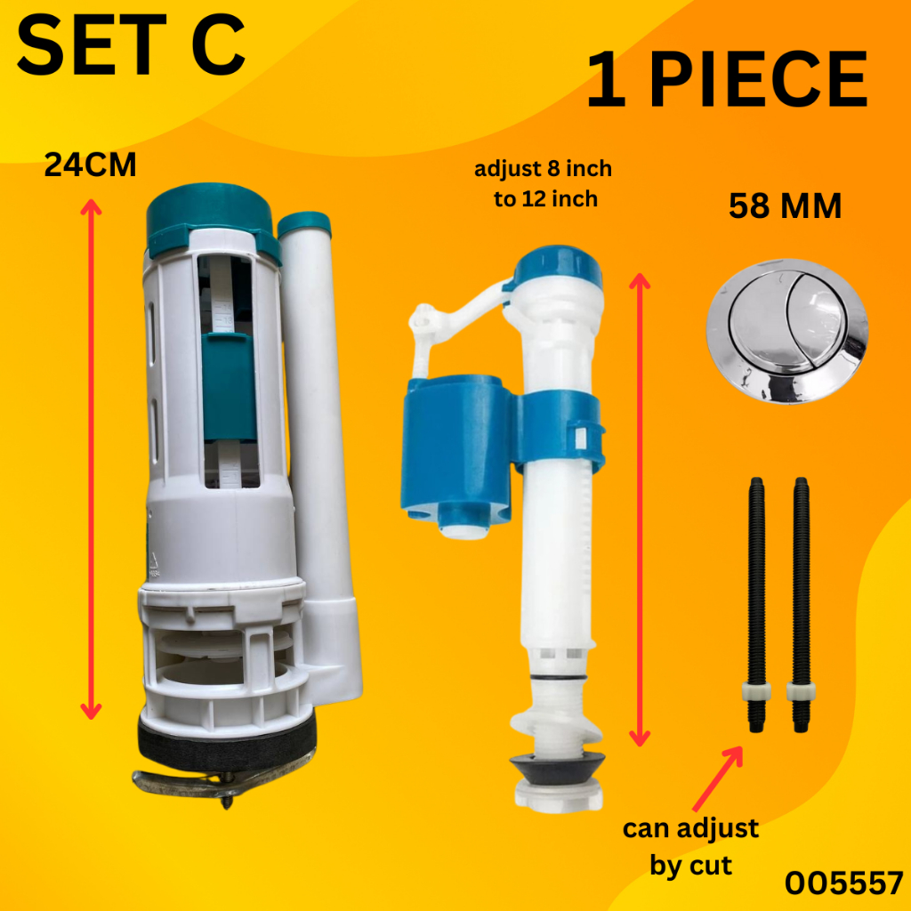 0034 50MM Full Set Toilet Water Tank Valve Toilet Water Tank Flush ...