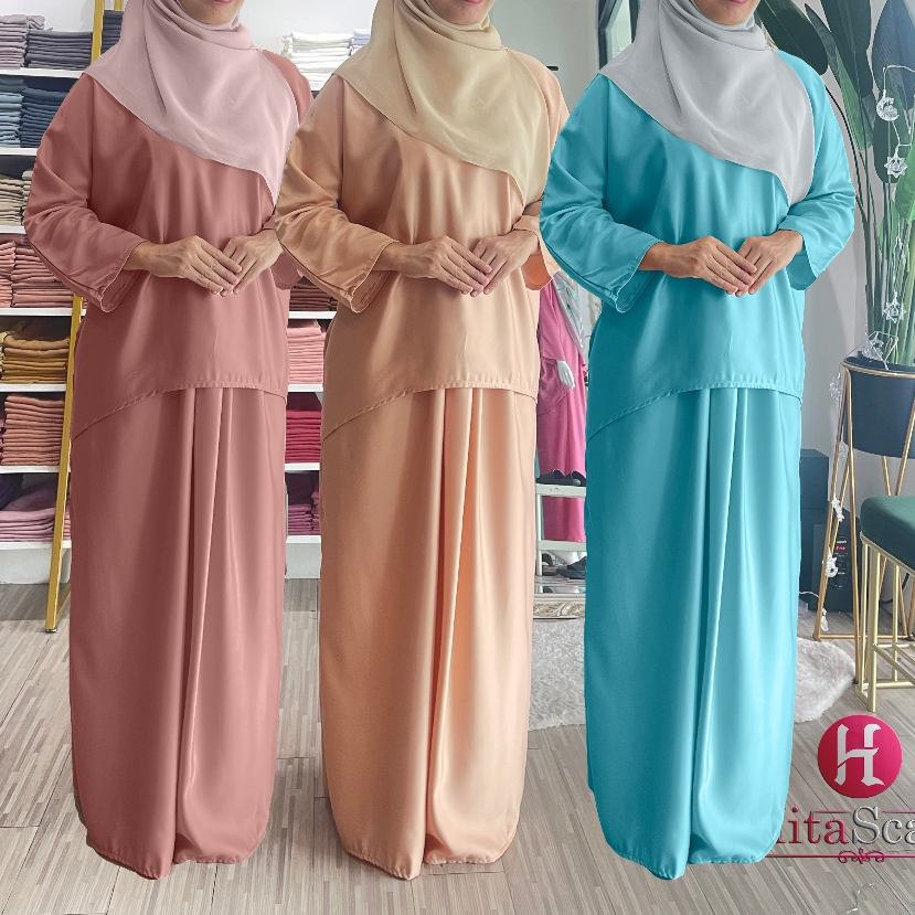 Baju Kurung Arwaa Free Size Loose Fit Raya 2024 Collection Loose ...