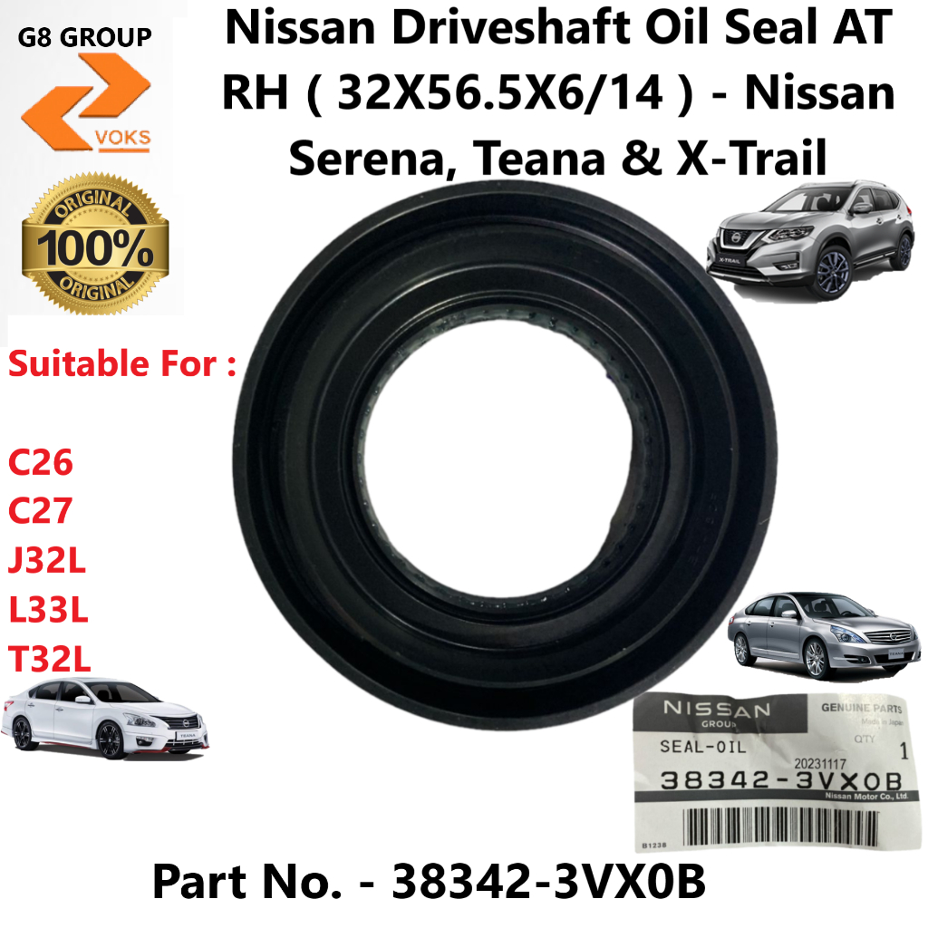 Nissan Driveshaft Oil Seal AT RH ( 32X56.5X6/14 ) - Nissan Serena ...
