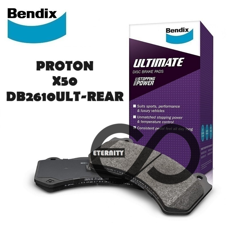 Original Bendix Ultimate Racing DB2610ULT Rear Brake Pad - Proton X50 ...