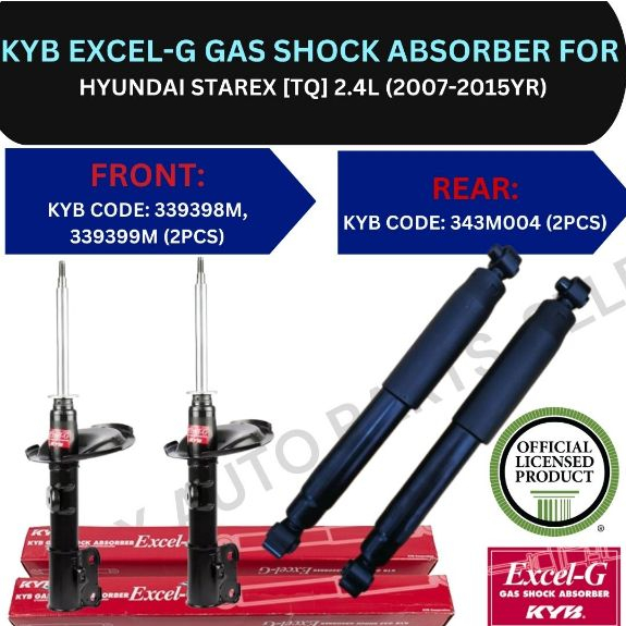 KYB GENUINE ABSORBER (FRONT, REAR) FOR HYUNDAI STAREX [TQ] 2.4L (2007 ...