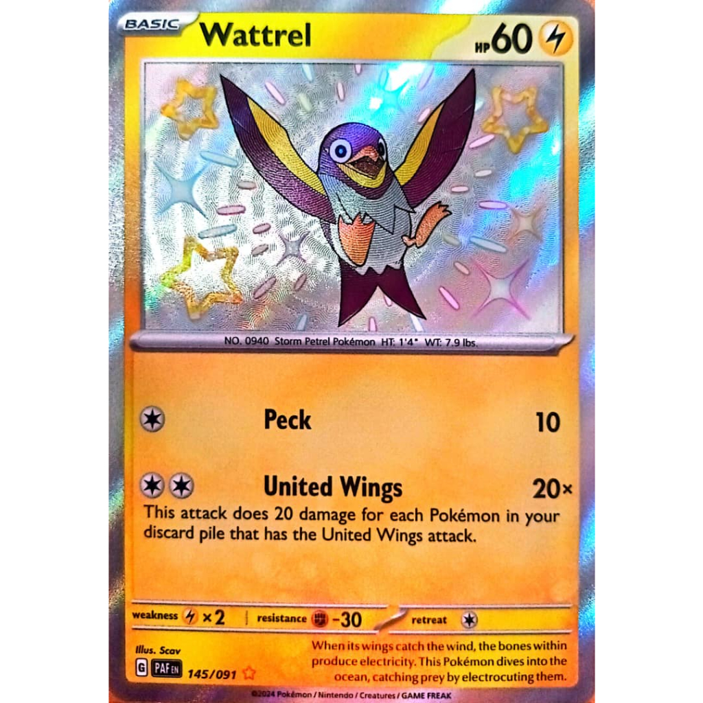 Pokemon TCG Card Game Wattrel - 145/091 - Shiny Rare | Shopee Malaysia