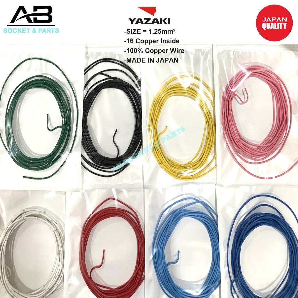 JAPAN YAZAKI AVS 1.25mm² Low Voltage Wire For Automobiles Car Original ...