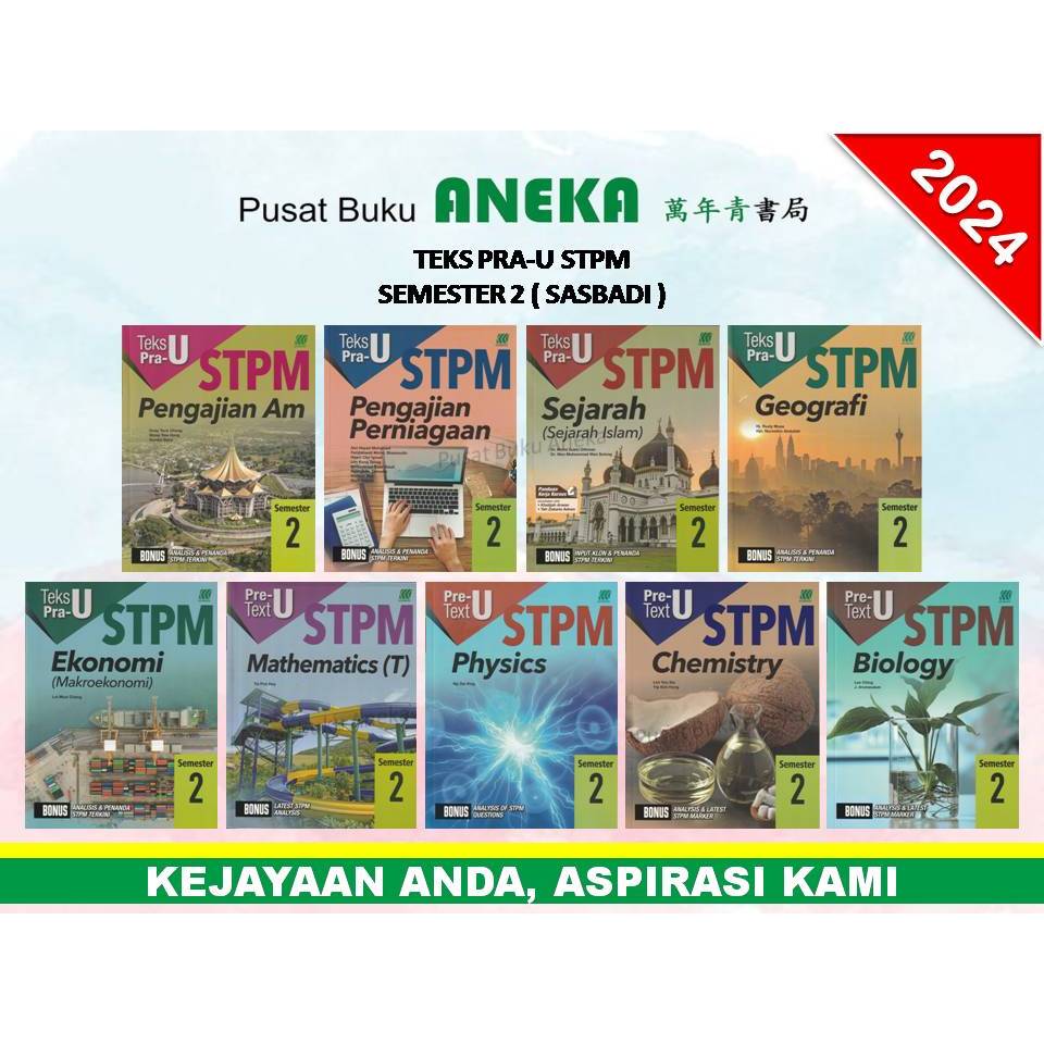 {ANEKA} TEKS PRA-U STPM 2024 SEMESTER 2 (SASBADI) | Shopee Malaysia