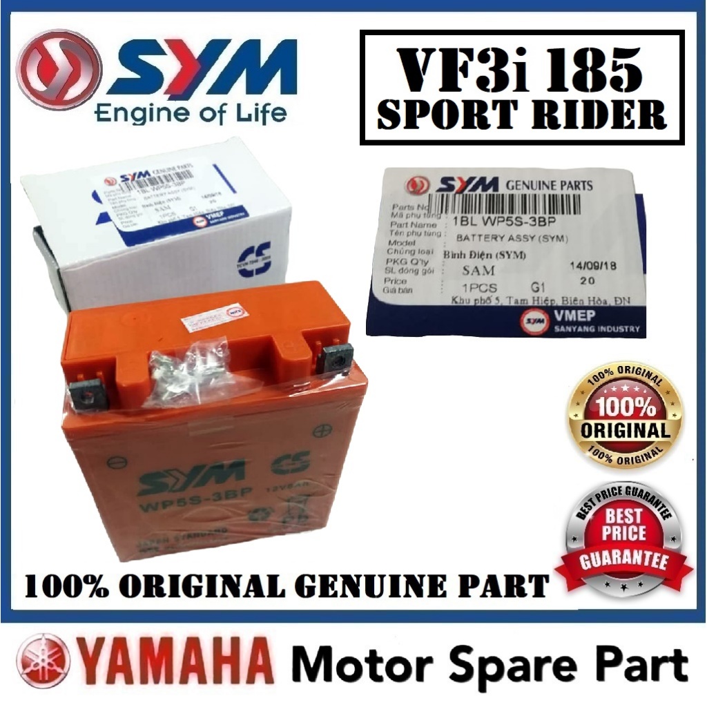 100% ORIGINAL SYM SPORT RIDER VF3i BATTERY 0 1BL WP5S-3BP BATERY BATERY ...